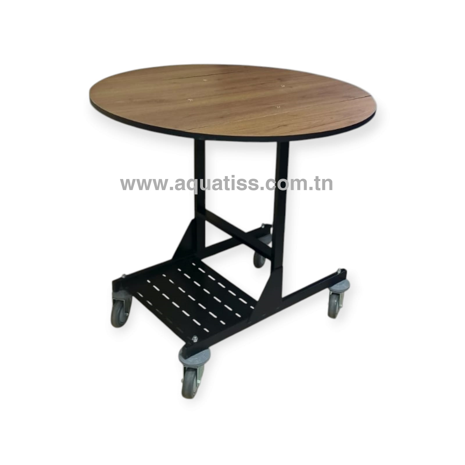 Table room service epoxy – Table pliable mobile 90–120 cm