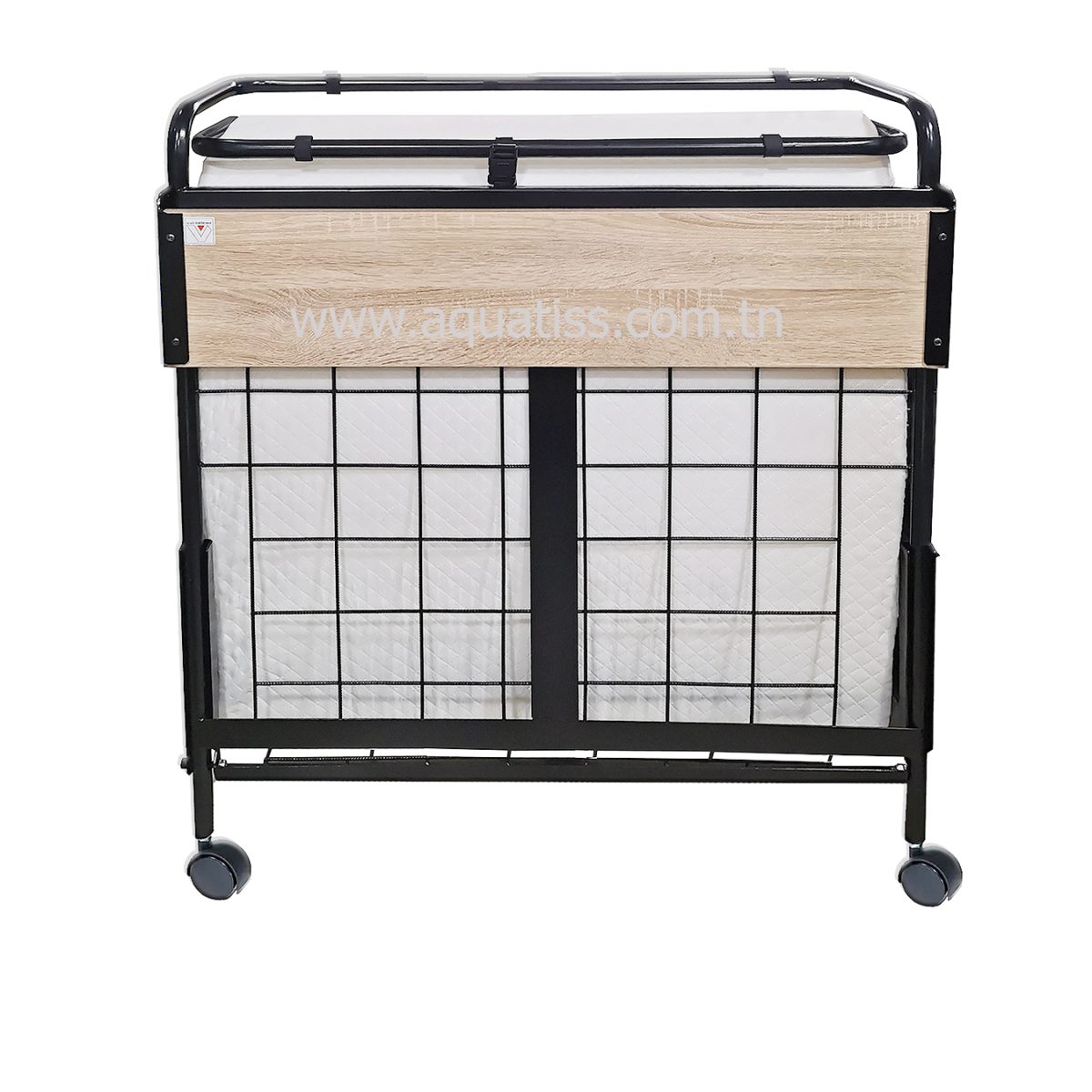 Lit d'appoint pliable sur 04 roulettes1Personne 180x90 cm matelas en ...